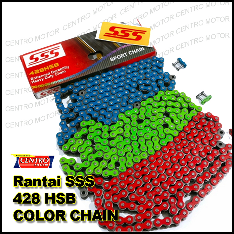 Jual Rantai SSS Color chain Heavy Duty Tipe 428 HSB.Cocok untuk CB150R ...