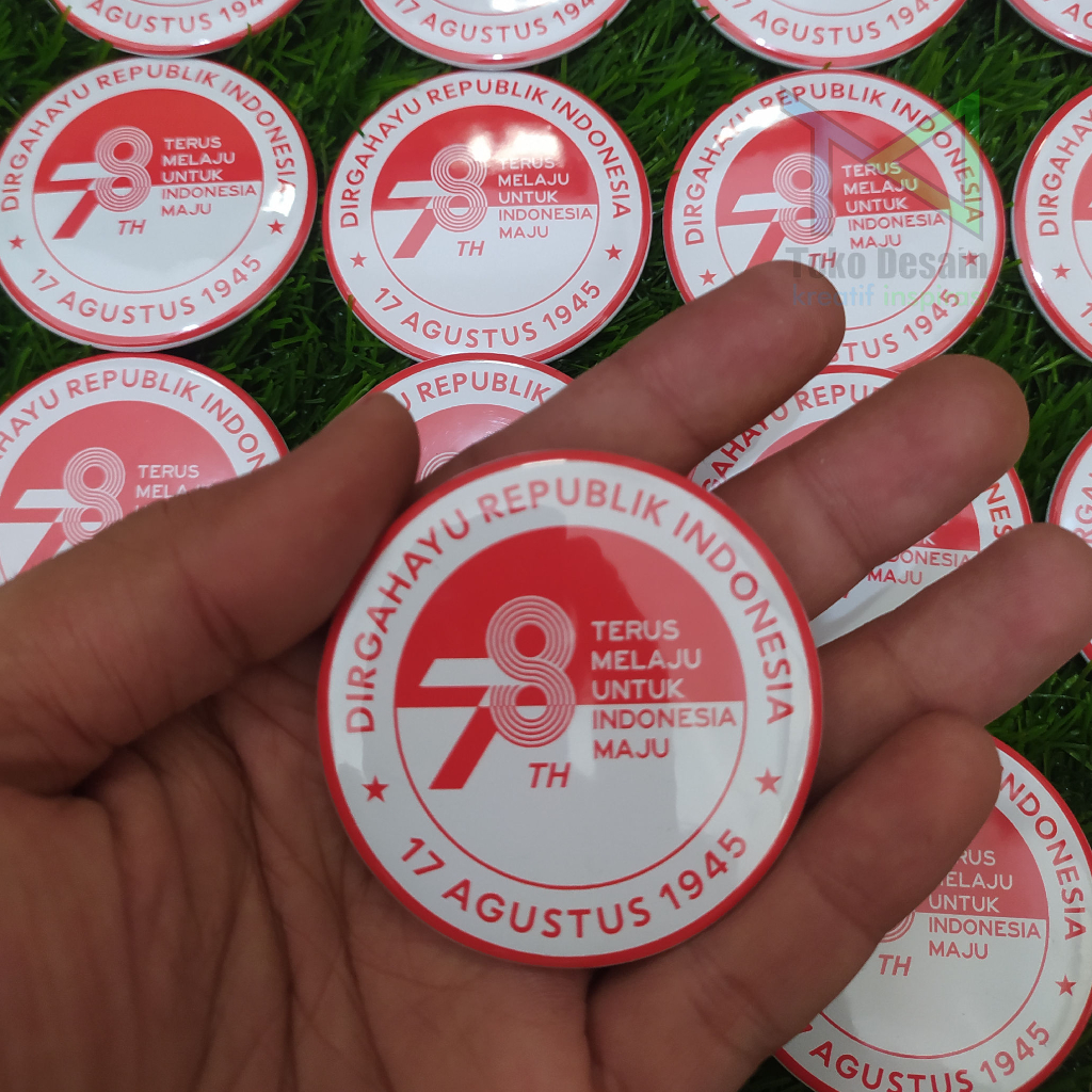 Jual Pin Hut RI 78th Logo Terbaru 5.8mm (Ukuran Sedang) | Shopee Indonesia