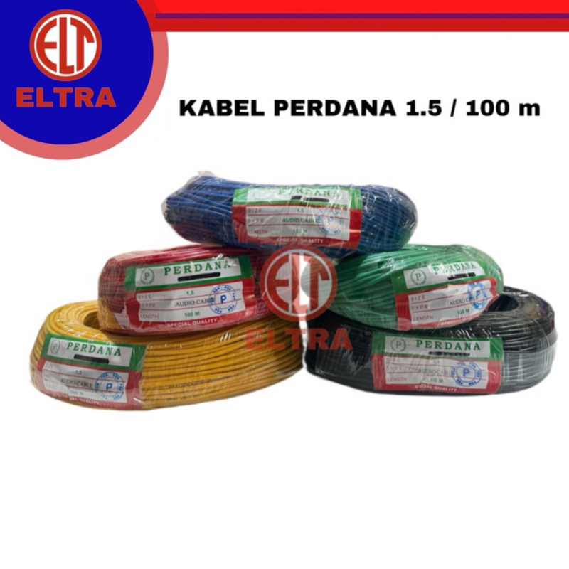 Jual Kabel listrik NYAF serabut perdana 1.5mm / 100 meter ( AWG 16 ) | Shopee Indonesia