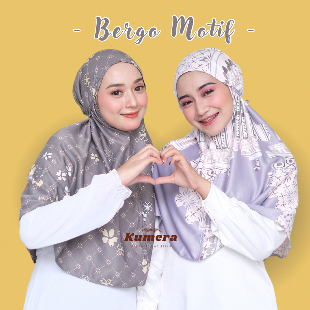 Jual Bergo Motif Hijab Instant Premium Silk / Jilbab Bergo Tali Maryam ...
