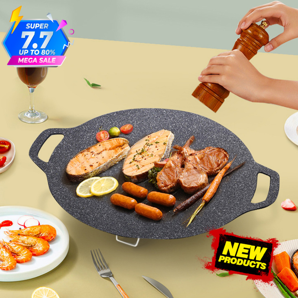 Jual Grill Pan Korean Alat Panggangan Daging/Alat Pemanggang Bulat BBQ ...