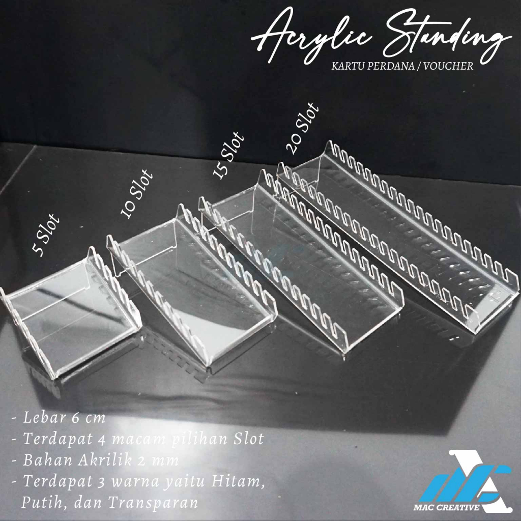 Jual DUDUKAN KARTU PERDANA VOUCHER - STAND KARTU PERDANA AKRILIK ...