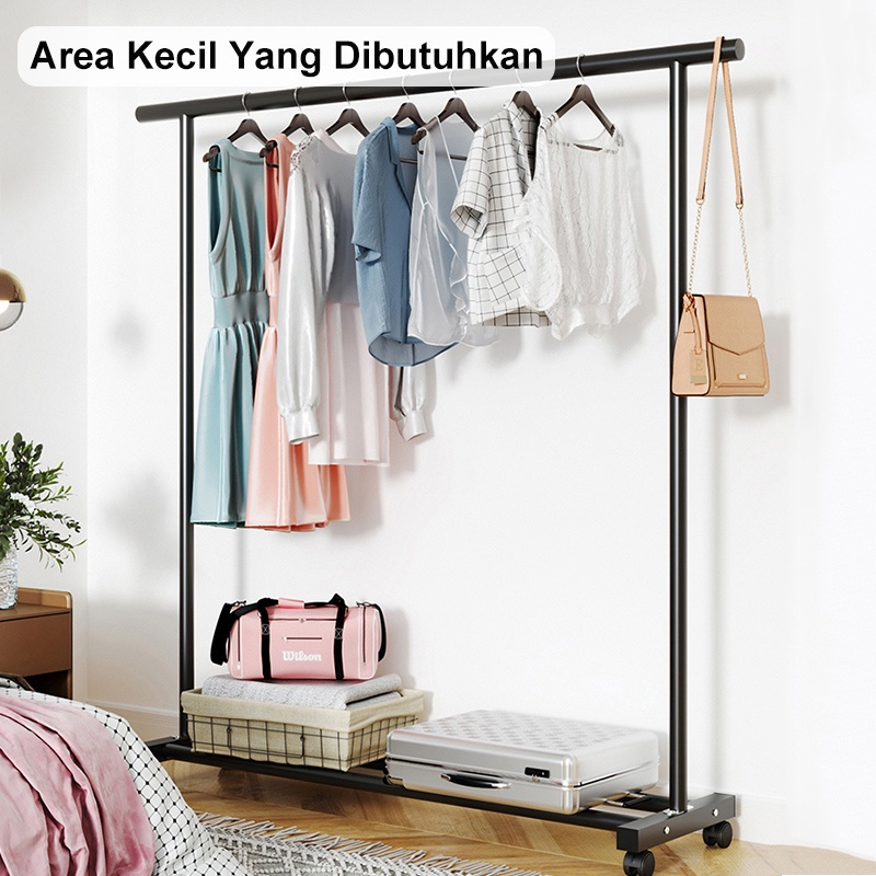 Jual Rak Gantungan Baju Besi Pakaian Gawang Baju Portable Gantungan ...