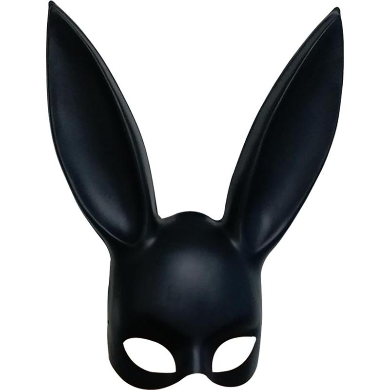 Jual TORA topeng rabbit kelinci playboy hitam half mask party halloween ...