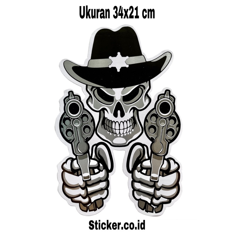 Jual Sticker Tengkorak Ukuran 34x21 cm | Shopee Indonesia