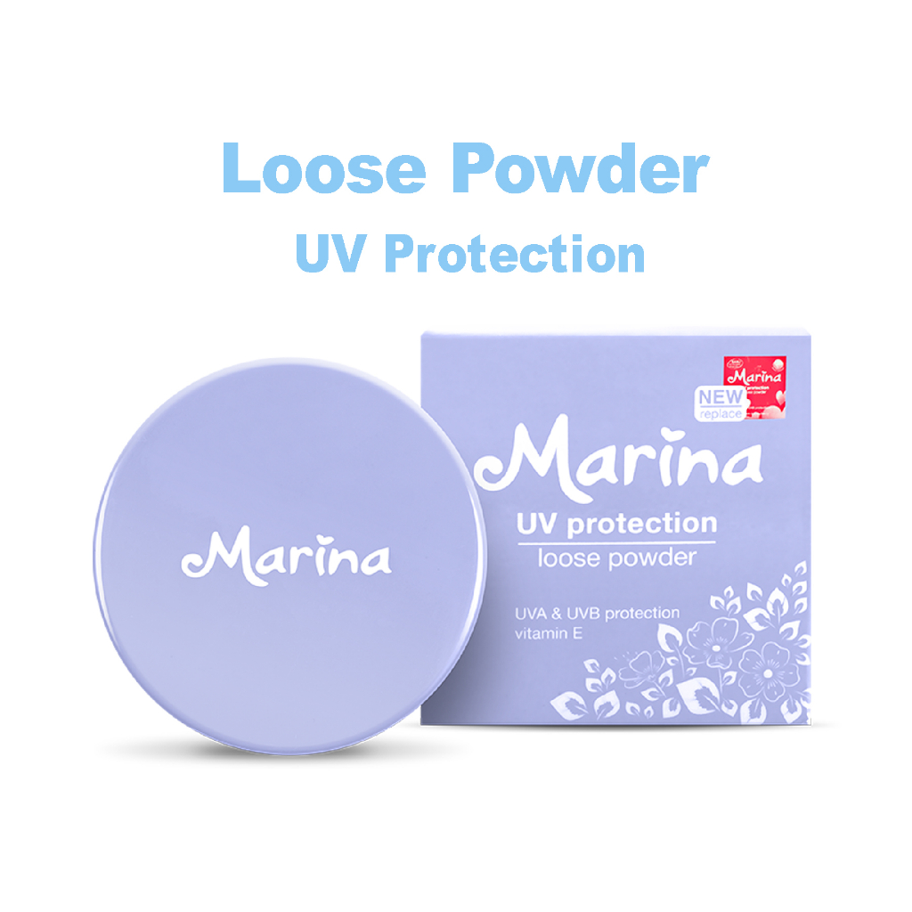 Jual Marina Loose Powder UV Protection 25gr - Bedak Tabur | Shopee ...