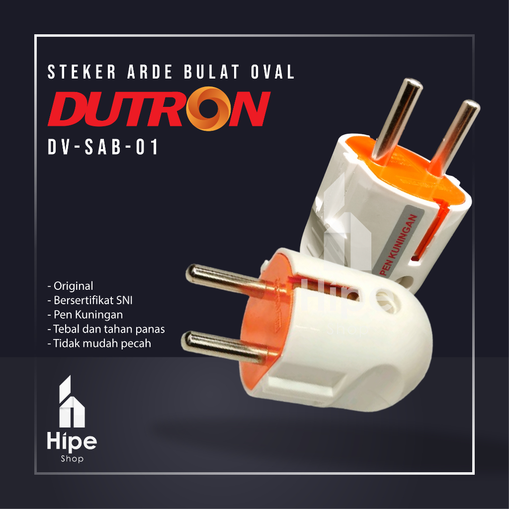 Jual Steker Arde Bulat Dutron - DV-SAB-01 / kepala colokan listrik ...