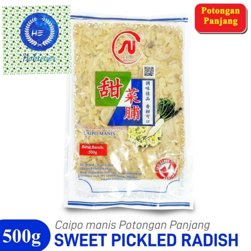 Jual caipo manis potongan panjang su brand / acar lobak manis 500gr ...