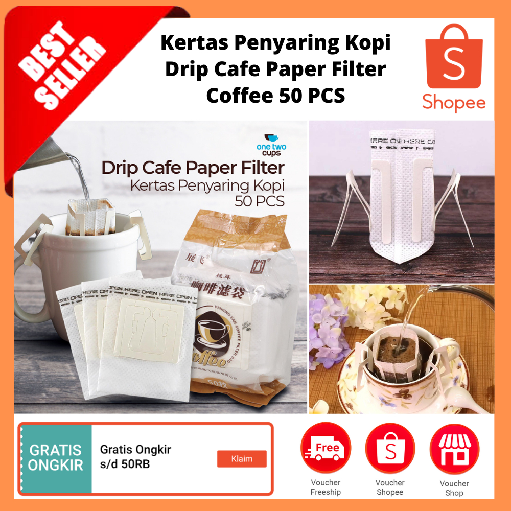 Jual Kertas Penyaring Kopi Drip Cafe Paper Filter Coffee 50 PCS ...