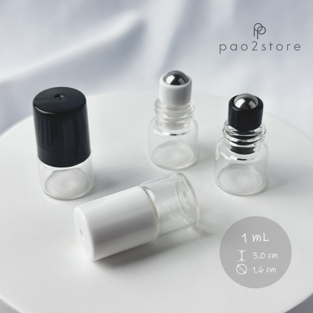 Jual Botol Roll On Kaca Clear - Bola Roller Besi / Stainless - Tutup ...