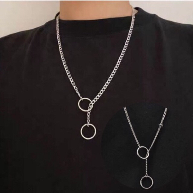 Jual KALUNG 2 LAYER PRIA WANITA RANTAI HIP HOP STYLE TITANIUM MODEL ...