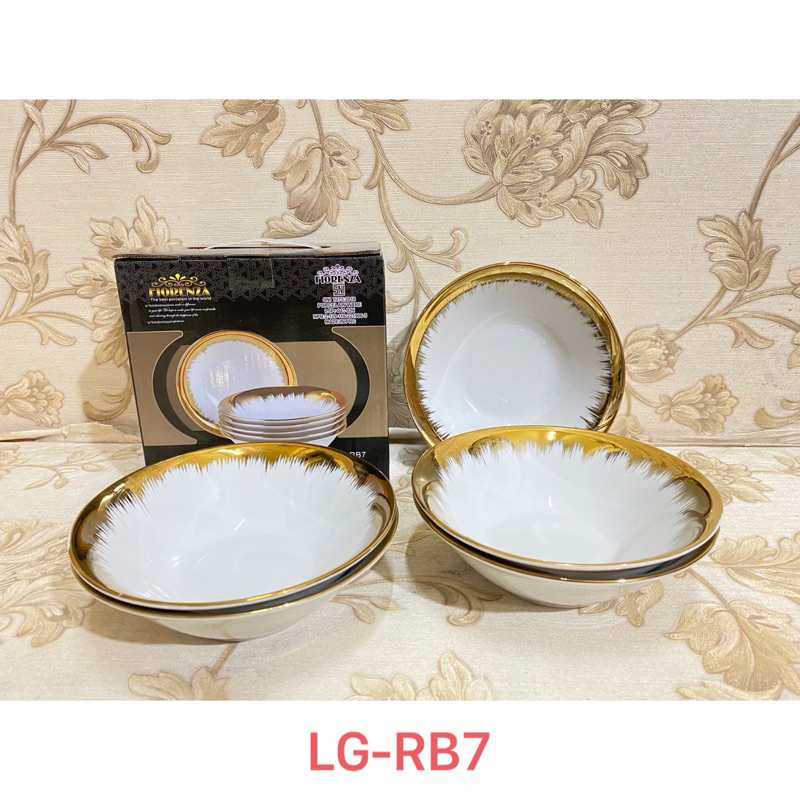 Jual Deluxe Round Rooster Bowl Linning Gold 7 Inch/Mangkok Ayam Bulat ...