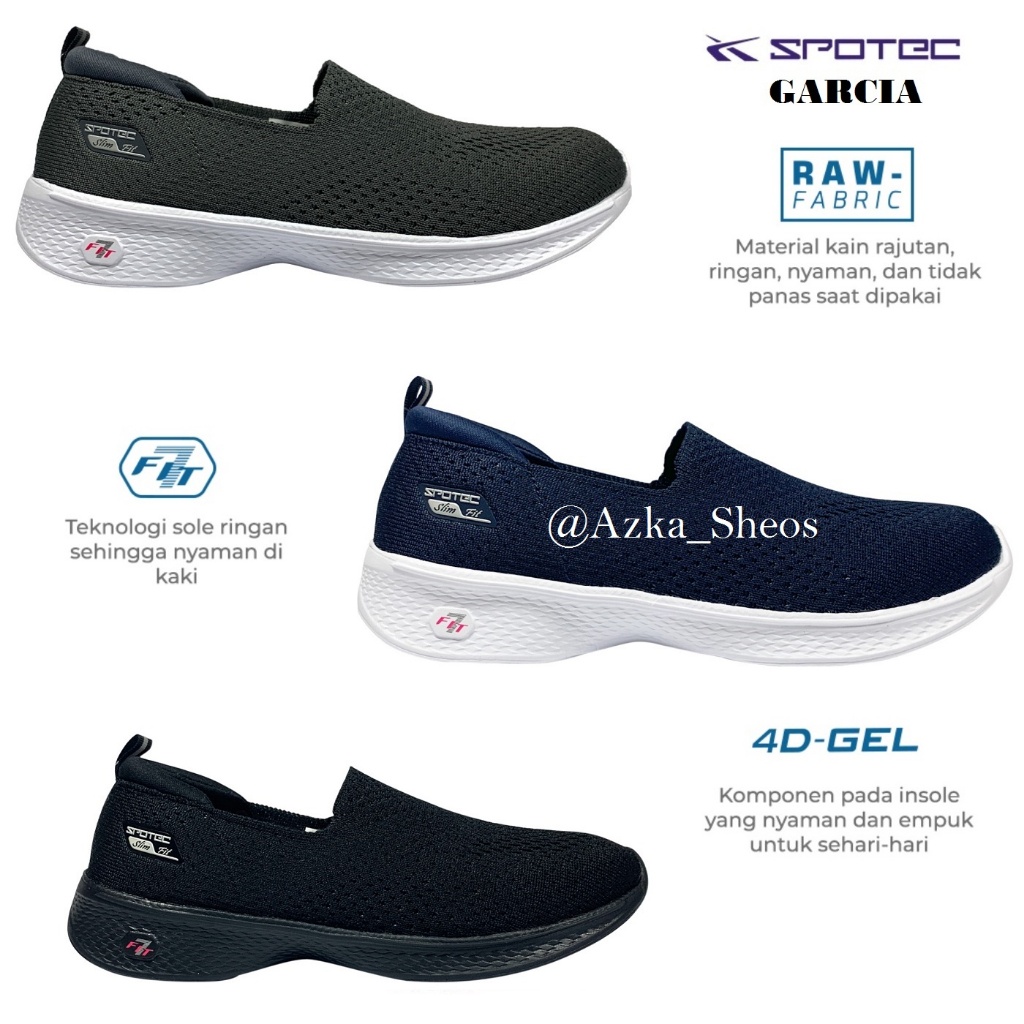 Jual SPOTEC GARCIA | Sepatu Slip On Wanita | Sepatu Santai | Sepatu ...