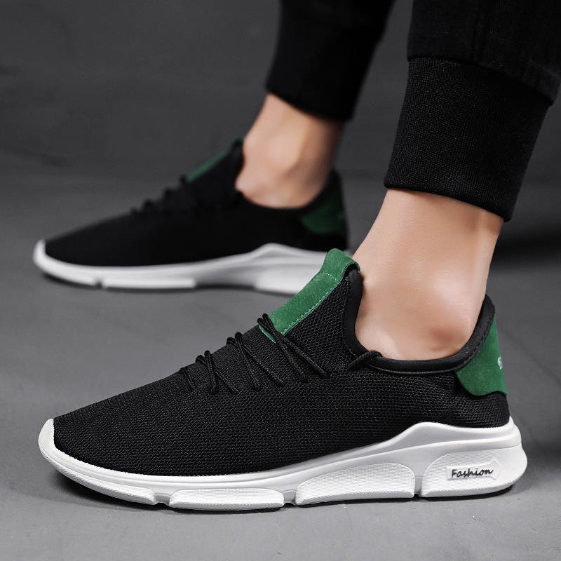 Jual Highland Sepatu Pria Hitam Sneakers Cowok Kasual Sepatu Running Lentur Ringan Sepatu ...