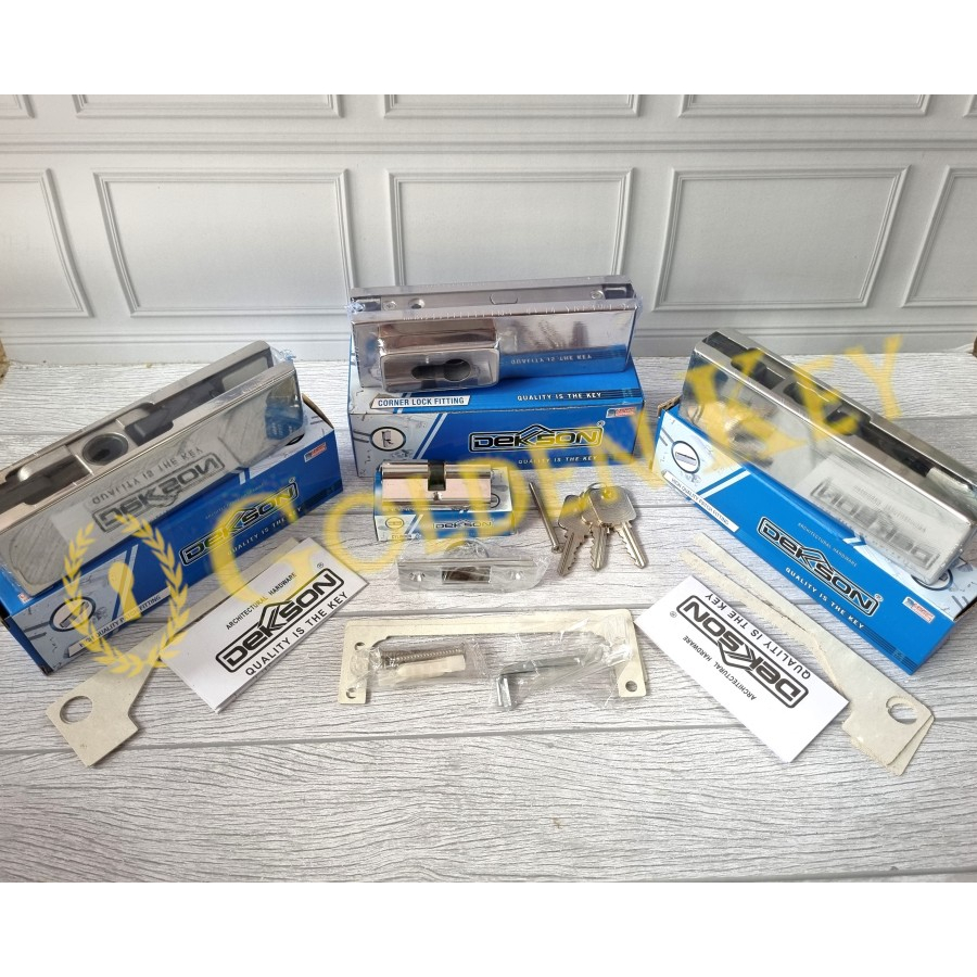 Jual Paket Set Patch Fitting Jepitan Pintu Kaca Dekkson Dekson PT 10 PT 20 US 10 Cylinder ...