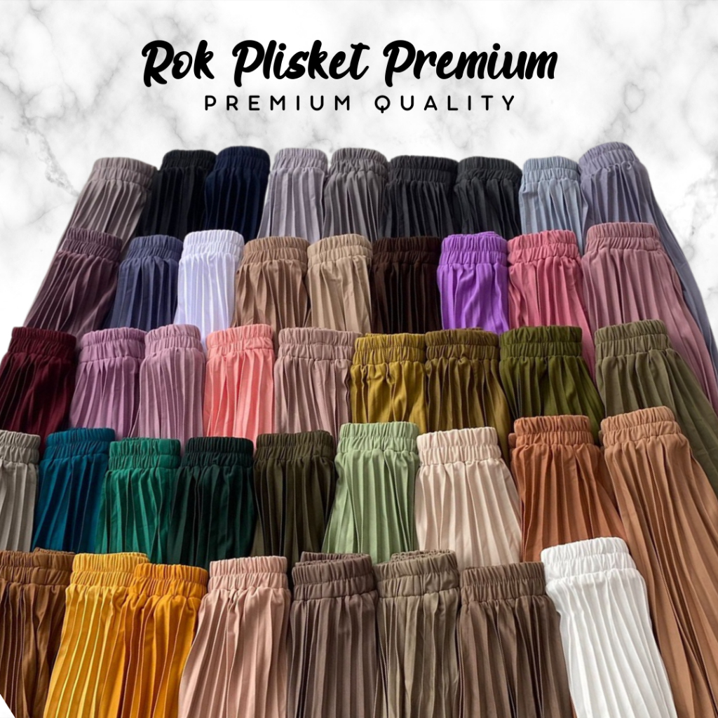 Jual ROK PLISKET PREMIUM 100% MAYUNG EKSLUSIF 70+ WARNA [ SERIES 2 ...