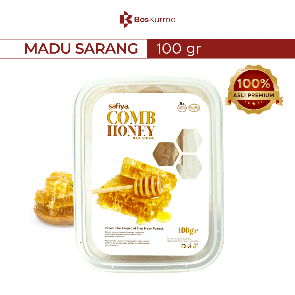 Jual Madu Sarang 100 Gram Sarang Madu Murni Asli Melifera Honeycomb ...