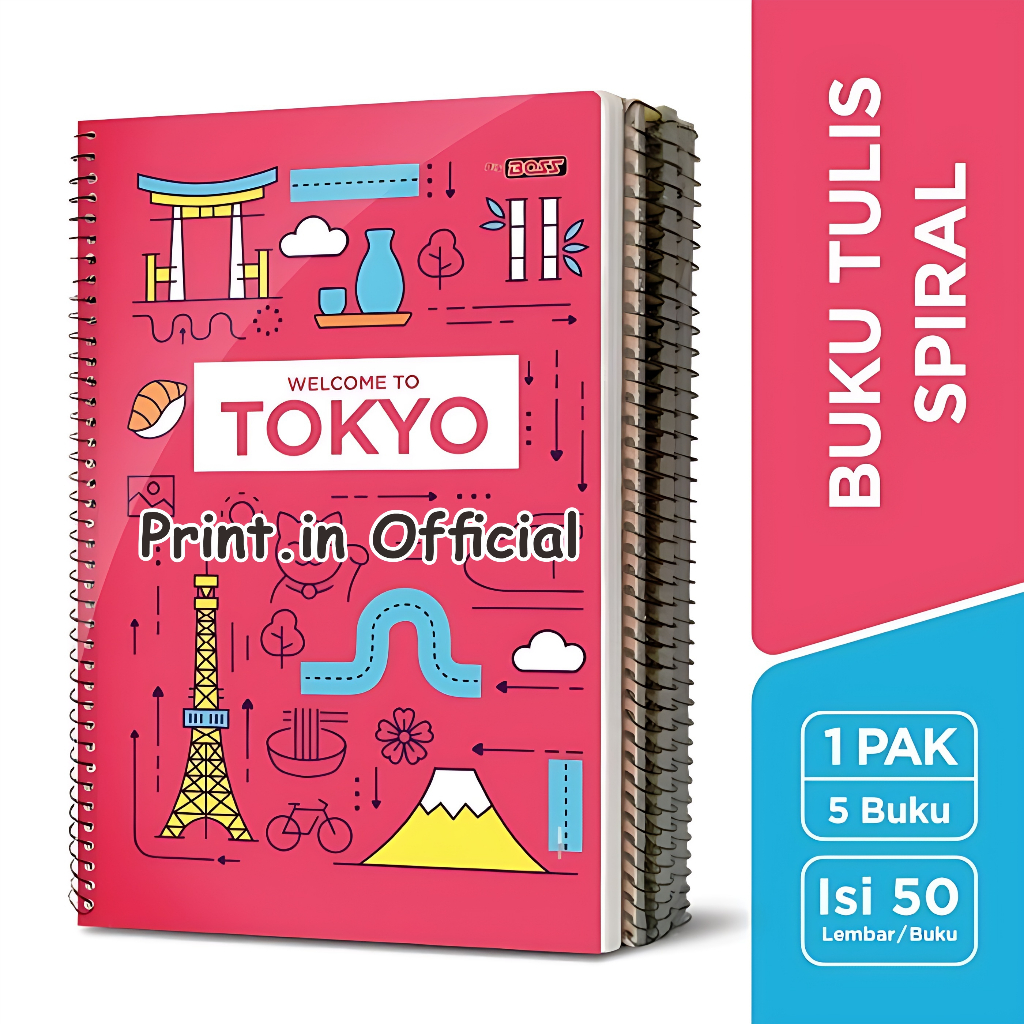 Jual (Pak) BigBoss Buku Tulis Spiral 50 Lembar SIDU (ISI 5 BUKU ...