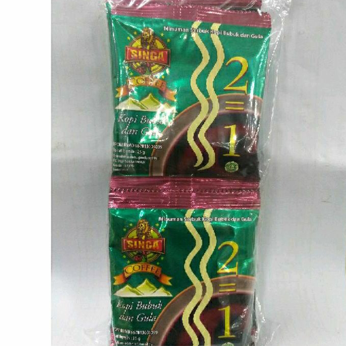 Jual KOPI SINGA 2IN1 ISI 10 SACHET | Shopee Indonesia