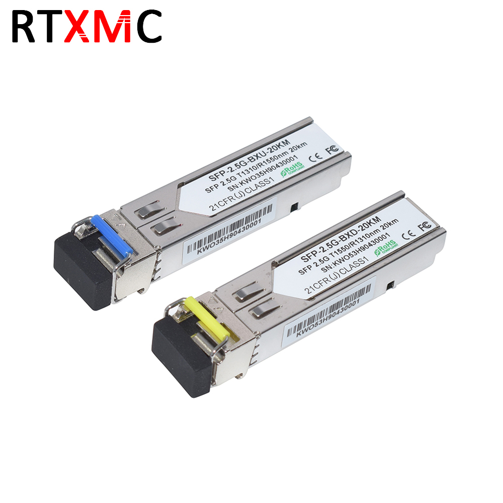 Jual 1 pair 1.25G 20KM SFP Module LC Simplex Connector 1310nm/1550nm Single Mode Single Fiber ...