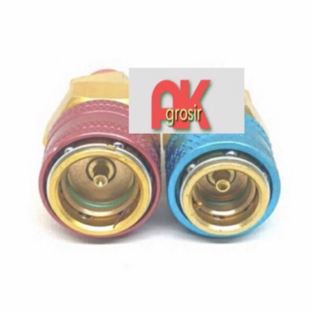 Jual Quick Coupler AC - Nepel Adapter isi freon AC Mobil R134a | Shopee ...