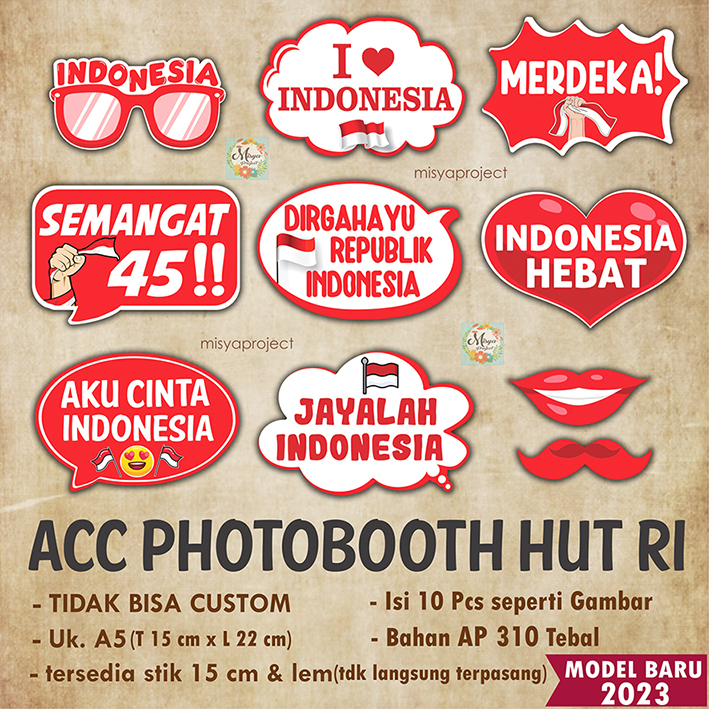 Jual ISI 10 ACC PHOTOBOOTH AKSESORIS PROPERTI FOTO DEKORASI HIASAN ...