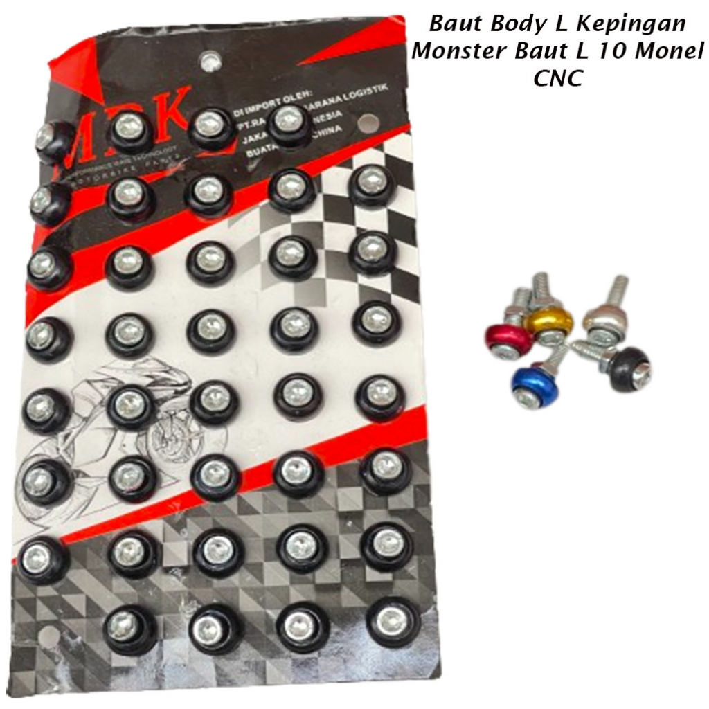 Jual Baut Body L variasi Baut Plat Nomor Kepingan Monster Baut L 10 ...