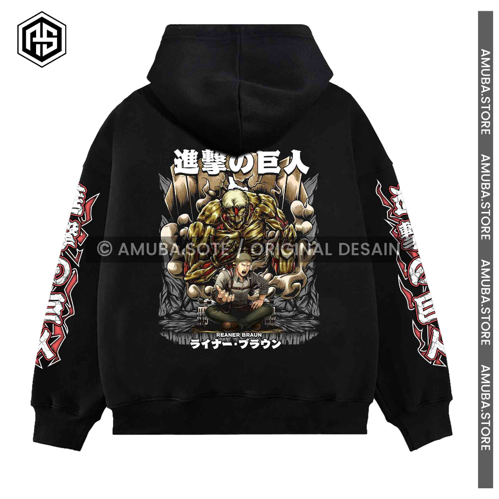 Jual AMUBA STORE - Hoodie Attack on Titan Armored Reiner Braun Terbaru ...