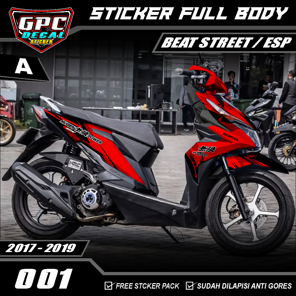 Jual DECAL STICKER HOLOGRAM HONDA BEAT STREET ESP 2017-2019 FULLBODY ...
