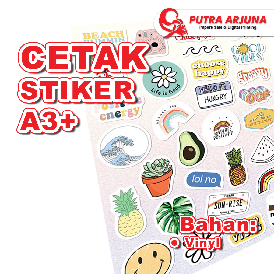 Jual PRINT STIKER VINYL | CETAK STICKER VINYL A3+, VINYL PUTIH ...
