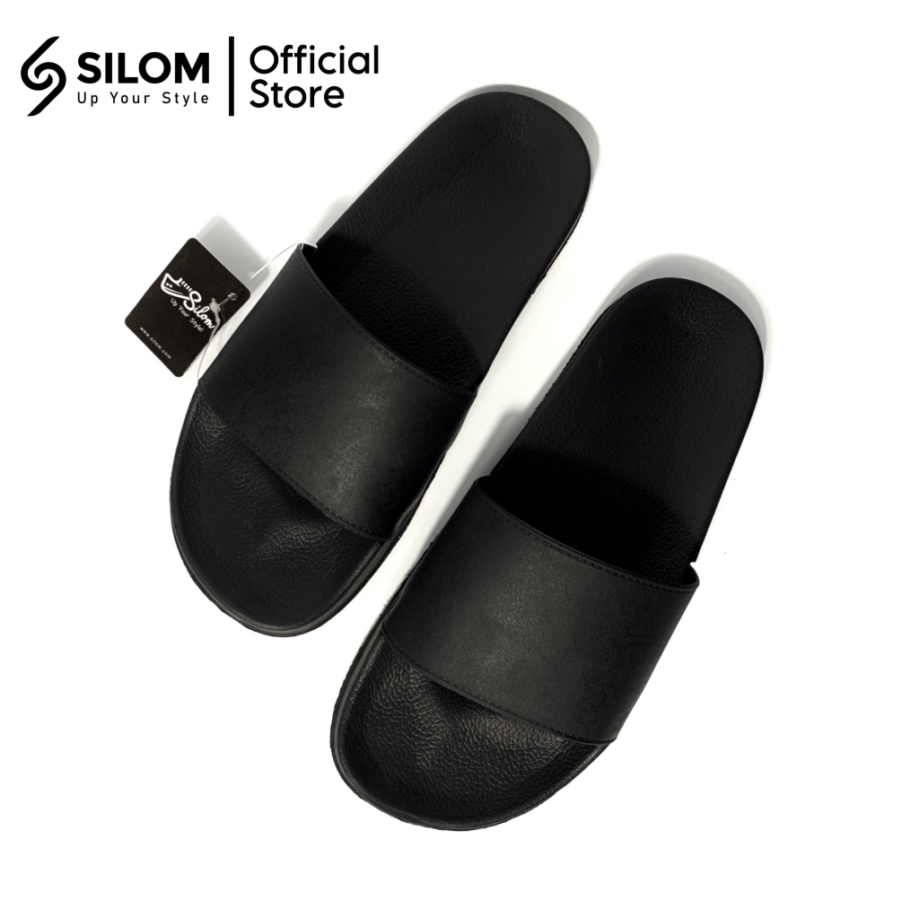 Jual Silom Sandal Slide Pria Slip On Motif Polos Anti Air Sendal Slop ...