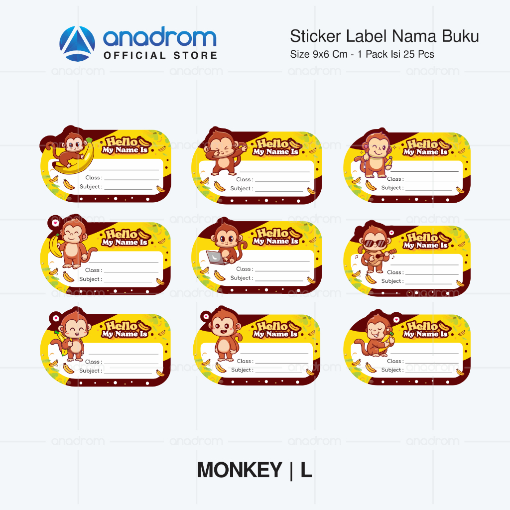 Jual Sticker Label Nama Buku | Sticker Mata Pelajaran | Sticker Mapel ...