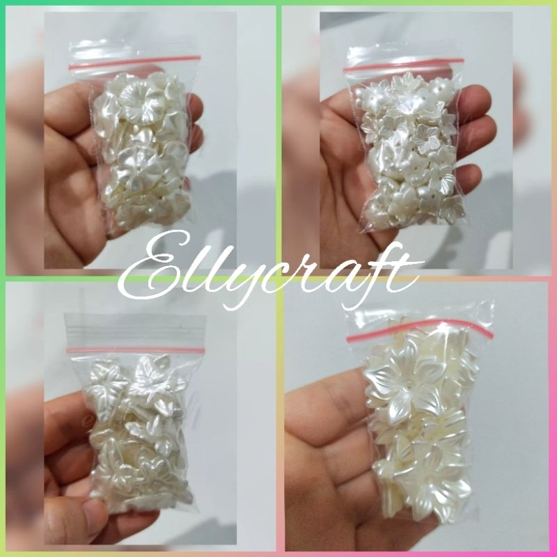 Jual 15gr Manik Mote Kelopak bunga Broken white | Shopee Indonesia
