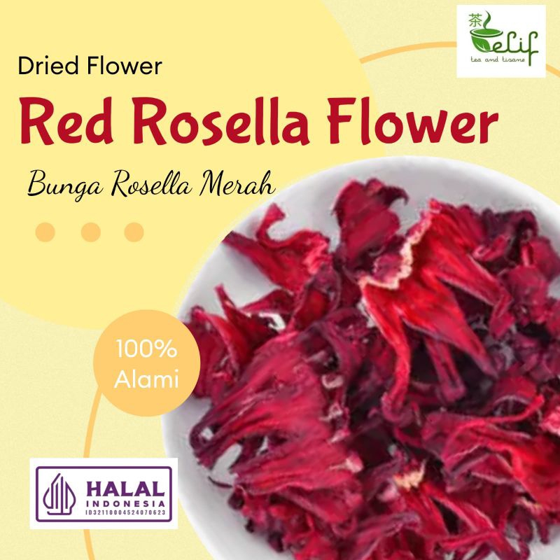 Jual ELIF TEA Bunga Rosella Merah Kering / Teh Bunga Rosella Merah ...