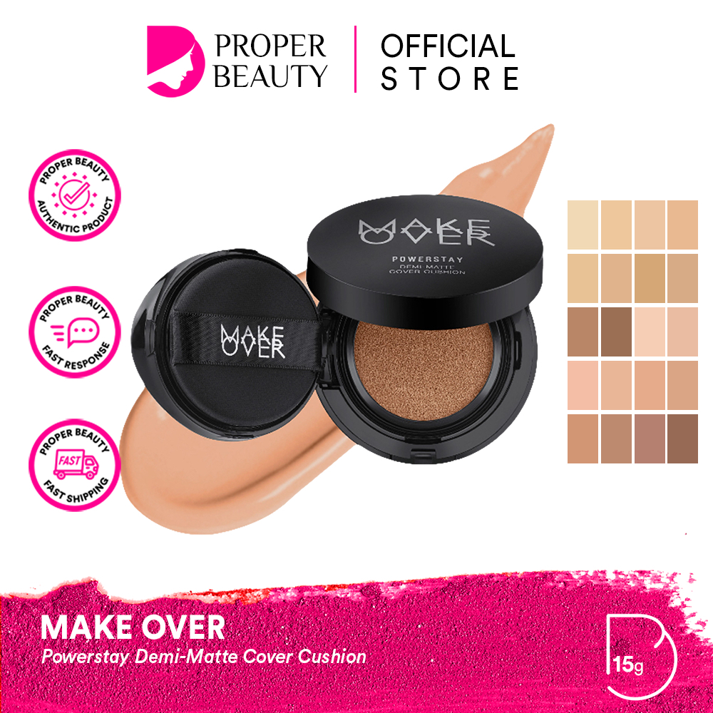 Jual MAKE OVER Powerstay Demi-Matte Cover Cushion Indonesia / Cushion ...