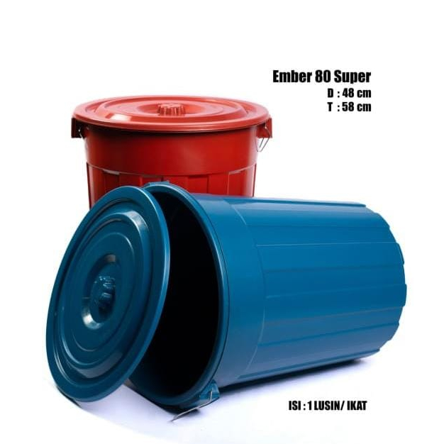 Jual Ember jumbo warna pake tutup kapasitas 80 liter | Shopee Indonesia