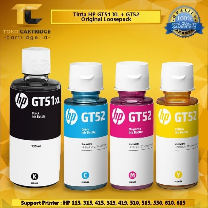 Jual Tinta GT51XL GT52 Printer Ink tank GT5810 GT5820 115 310 315 319 ...
