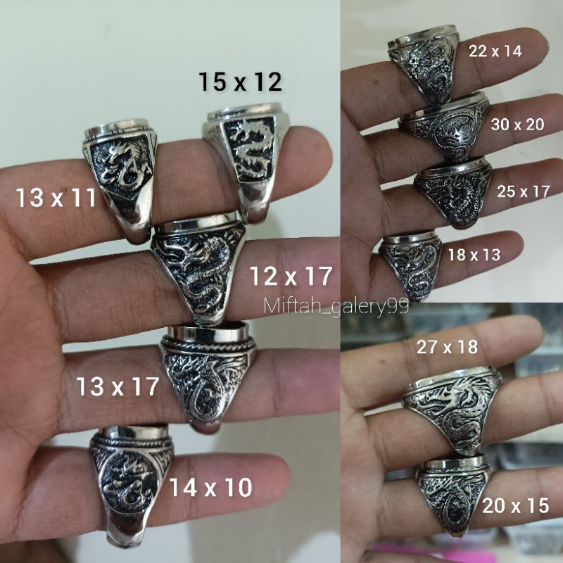 Jual Emban cincin alpaka motif naga | Shopee Indonesia