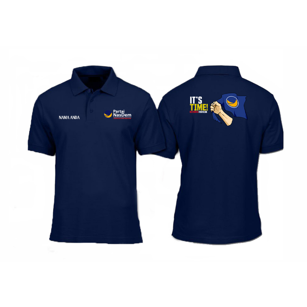 Jual Kaos kerah model Baju Kerah T-shirt Partai Nasdem Indonesia IT'S ...