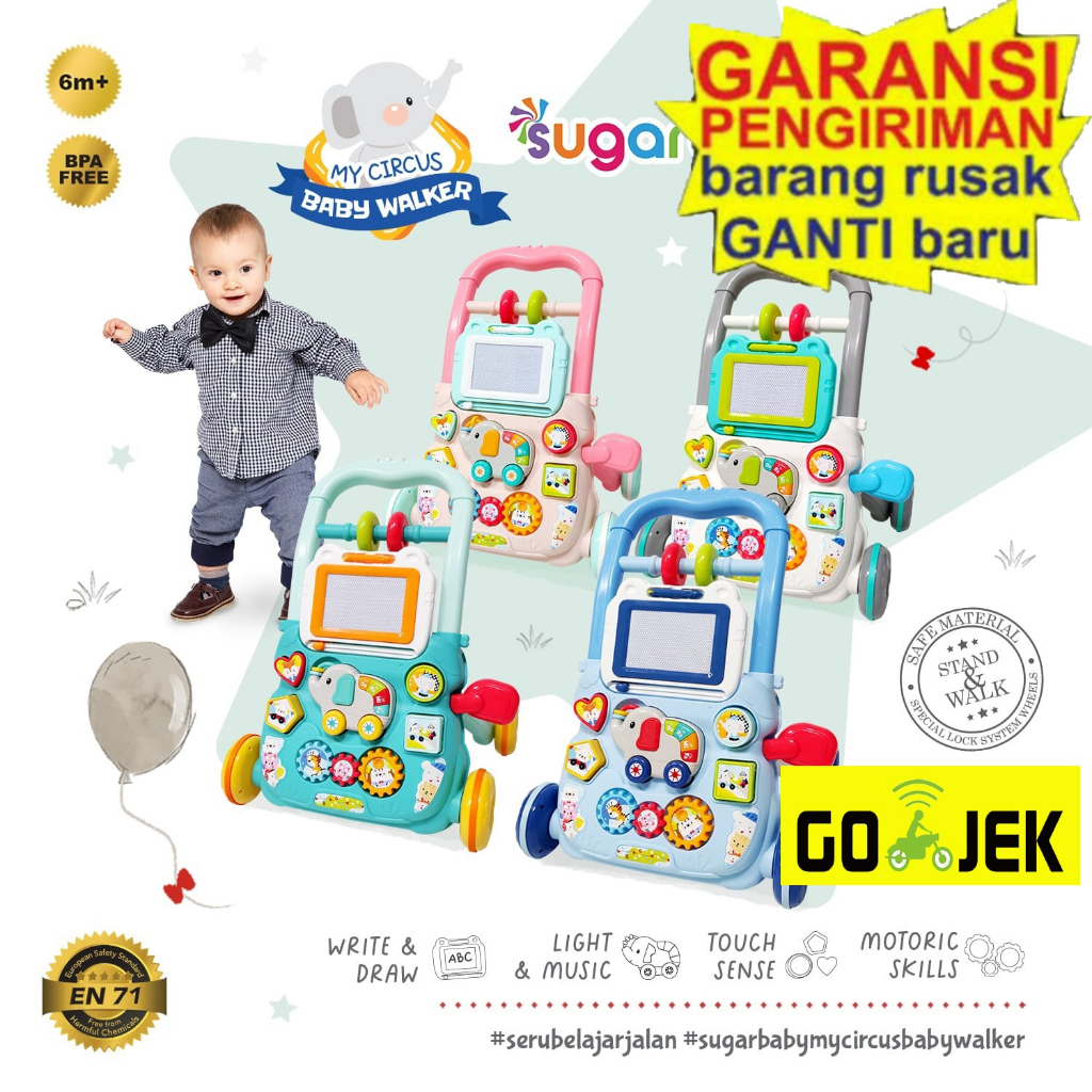 Jual SugarBaby Circus Walker Activity Walker Push walker/Activity ...