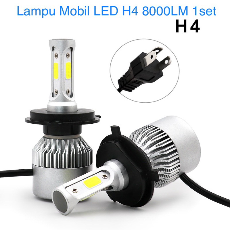 Jual Lampu LED Mobil Mobil Headlight Lampu Utama Mobil COB 72W 8000 Lm socket H4 satu pasang HI ...