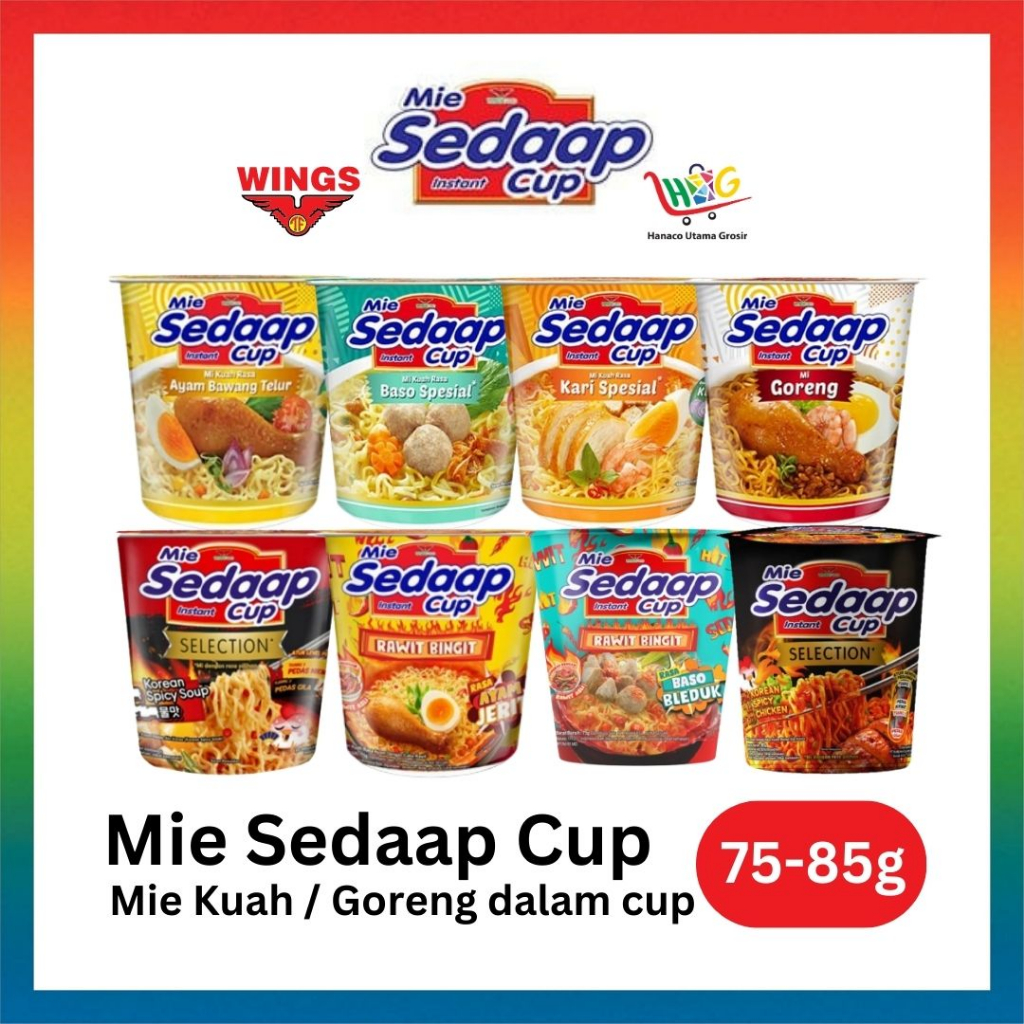 Jual Mie Sedaap Instan Cup All Varian [ 75-85 gr ] | Shopee Indonesia