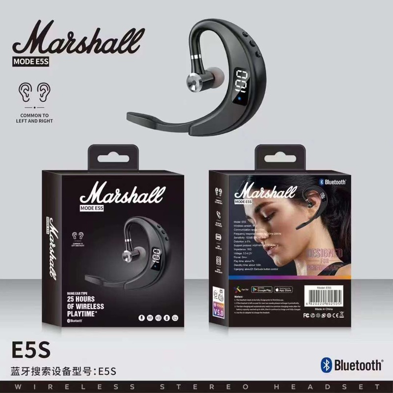 Jual Earphone Headset Handsfree Bluetooth Single Model E5S Sport Extrabass | Shopee Indonesia