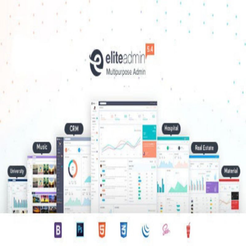 Jual Elite Admin - Bootstrap 4 Dashboard template | Shopee Indonesia