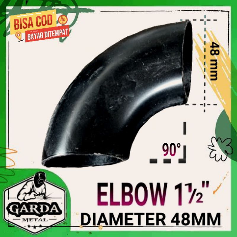Jual Elbow Keni Pipa Besi Las Ukuran ukuran 1,5 inchi elbo Lbow lasbow ...