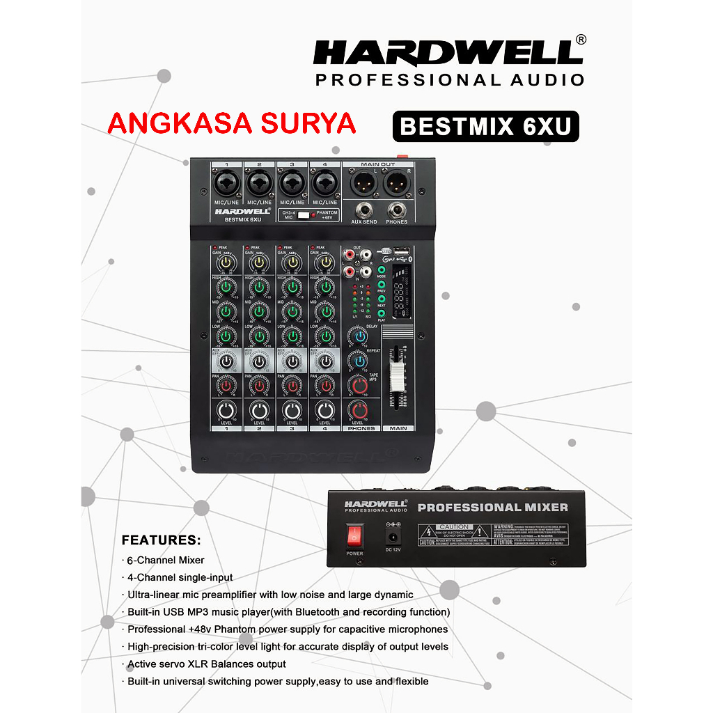 Jual Mixer HARDWELL BESTMIX 6XU ORIGINAL 4 Channel Mixer Mini BEST MIX ...