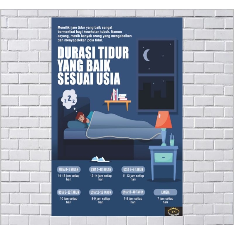 Jual Poster Kesehatan Tentang Durasi Tidur Yang Baik Sesuai Usia | Shopee Indonesia