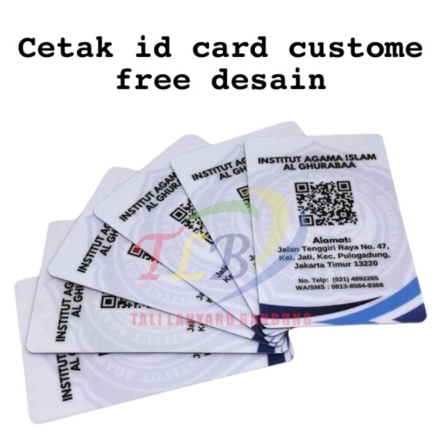 Jual Cetak id card custom bahan PVC laminasi glosy dan doff full color ...
