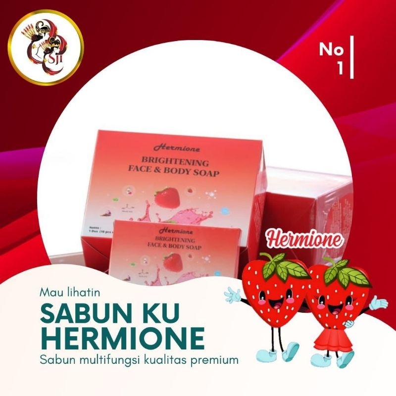 Jual HERMIONE SABUN STRAWBERRY / ISI 30 BAR | Shopee Indonesia