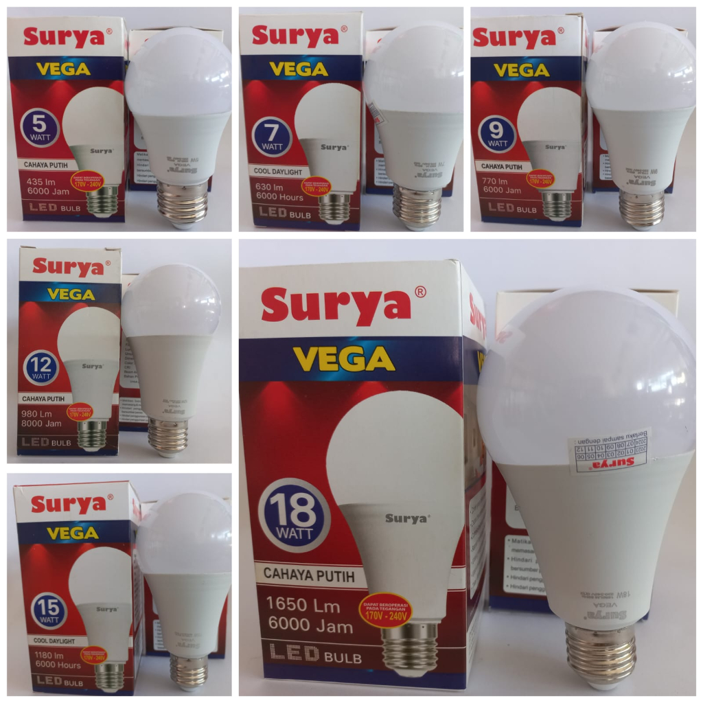 Jual HOT SALE!!! Lampu Led SURYA VEGA 5w 7w 9w 12w 15w 18w 22w ...